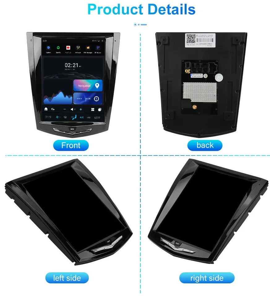 Android 13.0 Tesla Screen GPS Radio For Cadillac ATS CTS SRX Escalade ...