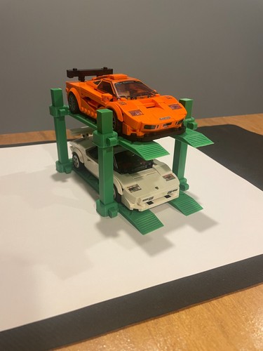 Green Garage Lift, Fits Lego Speed Champions - (Collectable Display ...