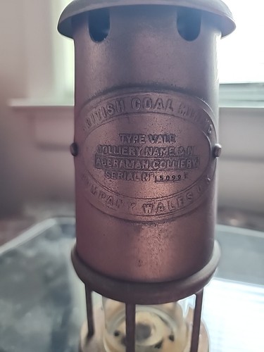 BRITISH COAL MINING CO. WALES ABERAMAN COLLIERY MINERS LAMP 27cm | eBay