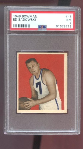 1948 Bowman #48 Ed Sadowski ROOKIE RC PSA 7 Graded Basketball Card 48 ...