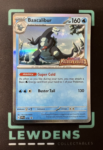 Baxcalibur - SVP 019 - Paldea Evolved - SV Black Star Promo - Pokemon ...