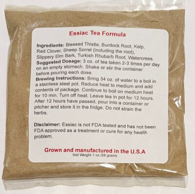 1oz Genuine Organic 8 Herb Essiac Tea With 20% Sheep Sorrel Root - The ...