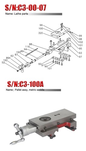 Saddle Middle Carriage Assembly Suitable For SIEG Metal Lathe Tool C2 ...
