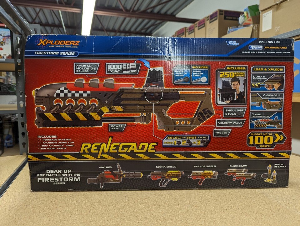 Xploderz Renegade Firestorm Series Exploding Ball Toy Gun ToysRUs NEW ...