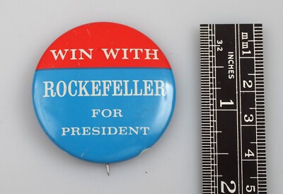 Vintage Win With Rockefeller For President Campaign Pinback | eBay