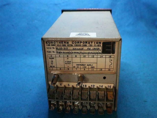 Eurotherm 918/4-20mA/K/ 0-999C/ P10/DUT/ 115V/X/A/DL Temperature ...