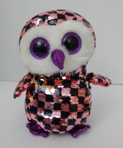 Ty ~ Beanie Boos *Flippables * 2019 * 'Checkers' * the Owl * NO Hang ...