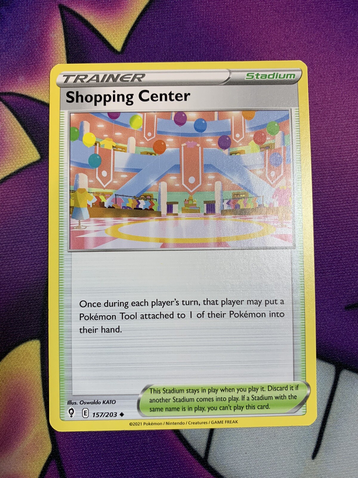 Pokemon Shopping Center 157 Evolving Skies SWSH Trainer Singles | eBay