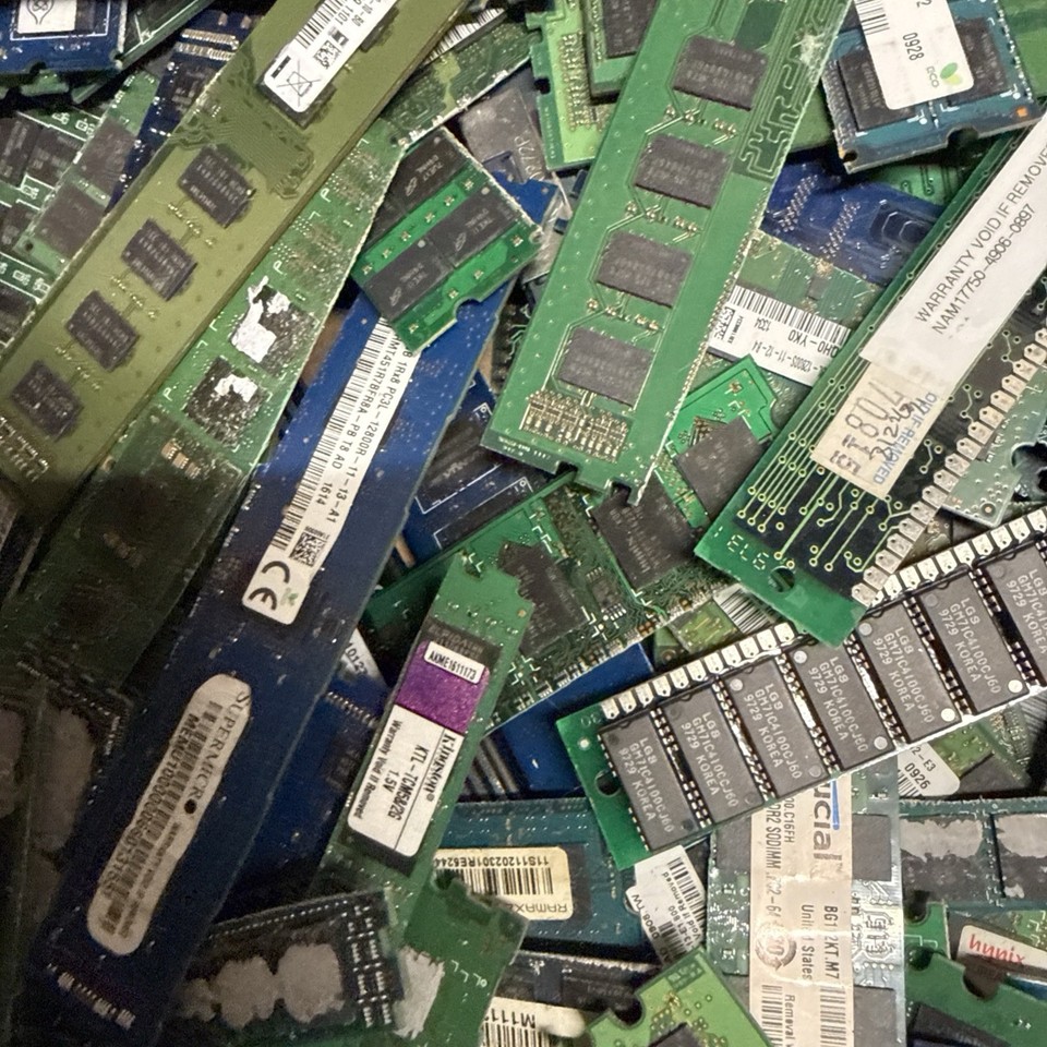 computer ram lot scrap, Fingers Removed 5lb 1oz , persoius metal ...