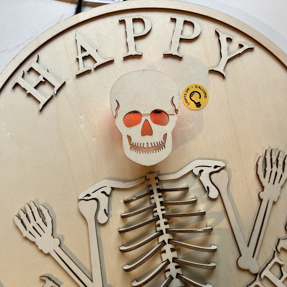 MAKE MARKET DIY PLYWOOD CRAFTS Happy HALLOWEEN WOOD LED LIGHT UP ...