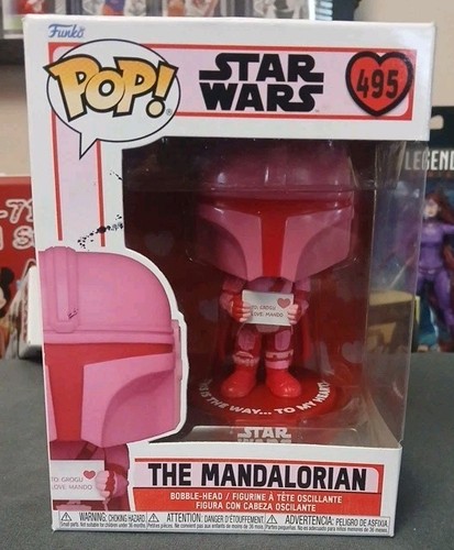 Funko Pop! 🩷 Star Wars Mandalorian w/ Valentine 4 GROGU #495 Valentine ...