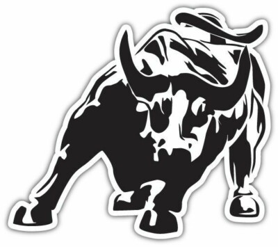 Stock Market Bull NASDAQ Car Bumper Window Tool Box Sticker Decal 4"X5 ...