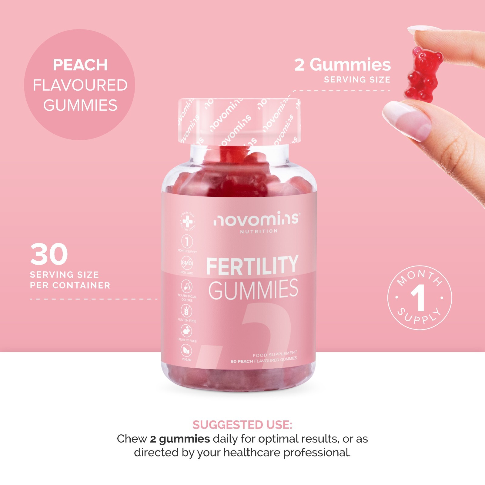 Fertility Gummies + Probiotic - Fertility Supplements - 25 Vitamins and ...