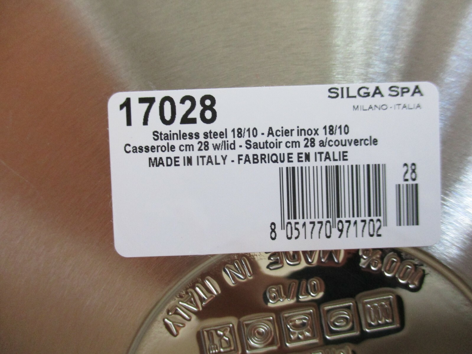 BNWT Silga Teknika 28cm (11") Risotto Pot - "Bombatina" w/ lid, casserole, 17028 | eBay