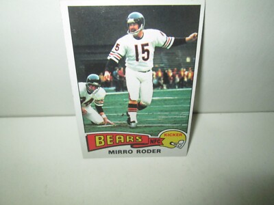 MIRRO RODER 1975 card topps #508 Rookie Rc CHICAGO BEARS QB EX+ | eBay