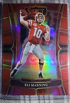 2023 PANINI SELECT DRAFT PICKS ELI MANNING RED REFRACTOR CARD #85/149 ...