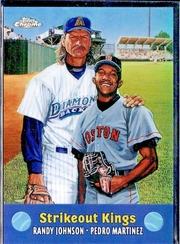 2000 TOPPS CHROME COMBOS REFRACTOR PARALLEL #TC7 RANDY JOHNSON/PEDRO ...