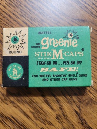 Mattel Greenie-M-Caps 120 ct Stik-Em-On.....Peel-Um-Off Box Only | eBay