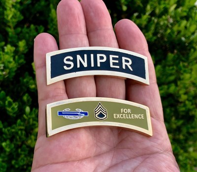 U.S. Army Ranger Sniper Tab For Excellence Challenge Coin Medal Patch ...