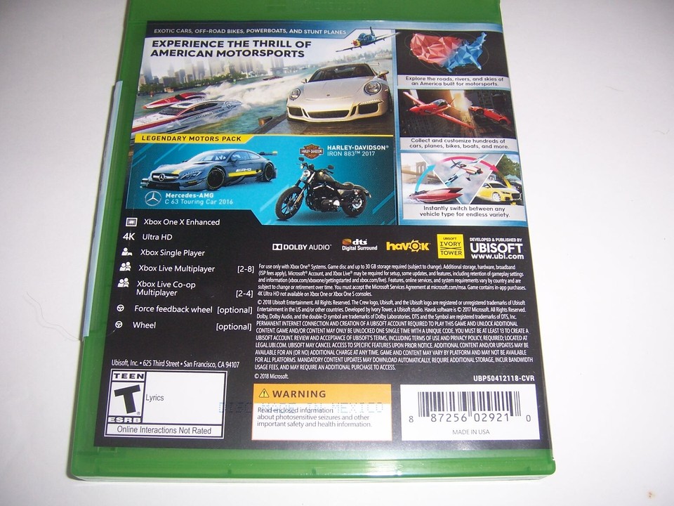 Original Box Case Xbox One XB1 - THE CREW 2 Two | eBay