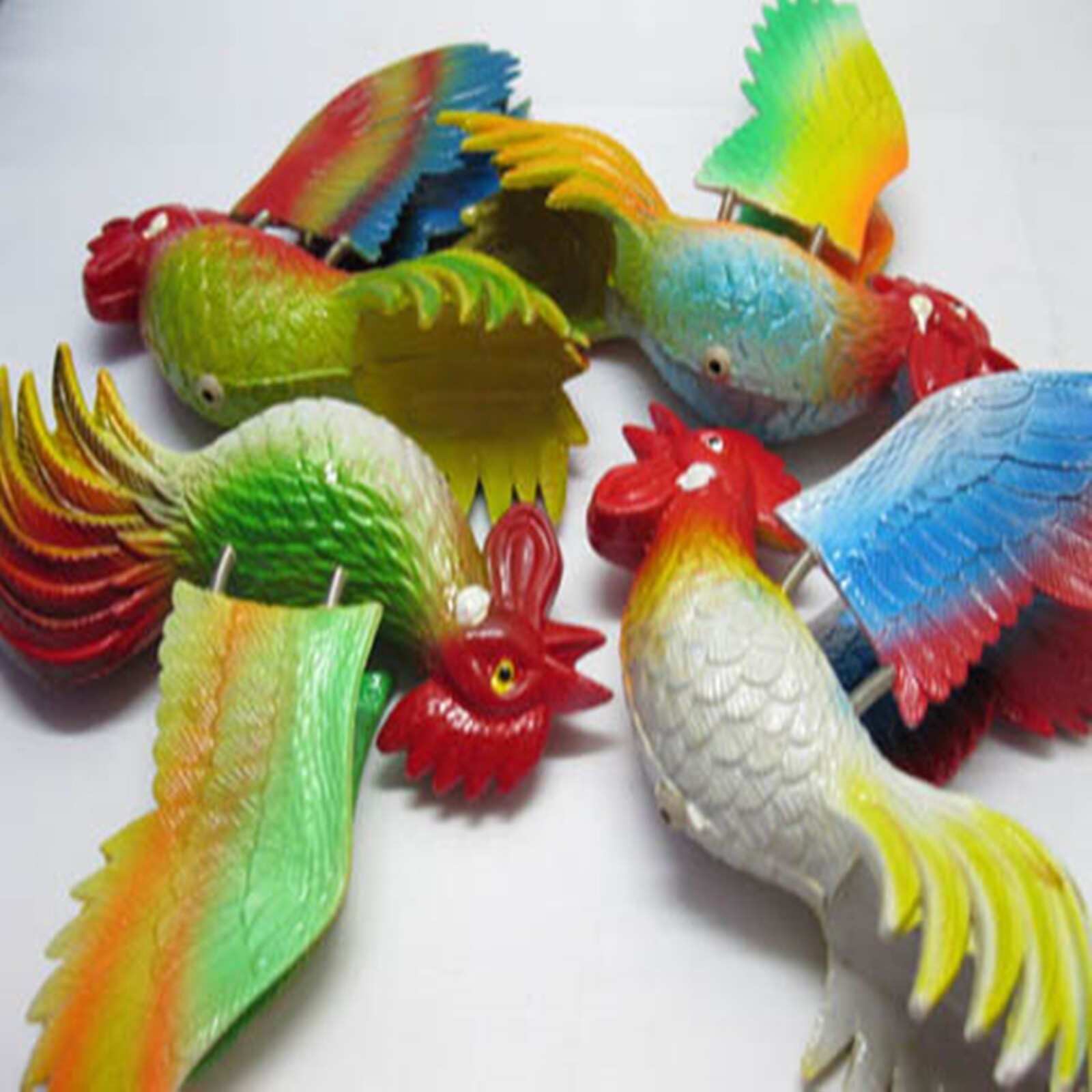 12Pcs Rooster On A Stick Garden Decorations 6 Inch Mixed Colour | eBay