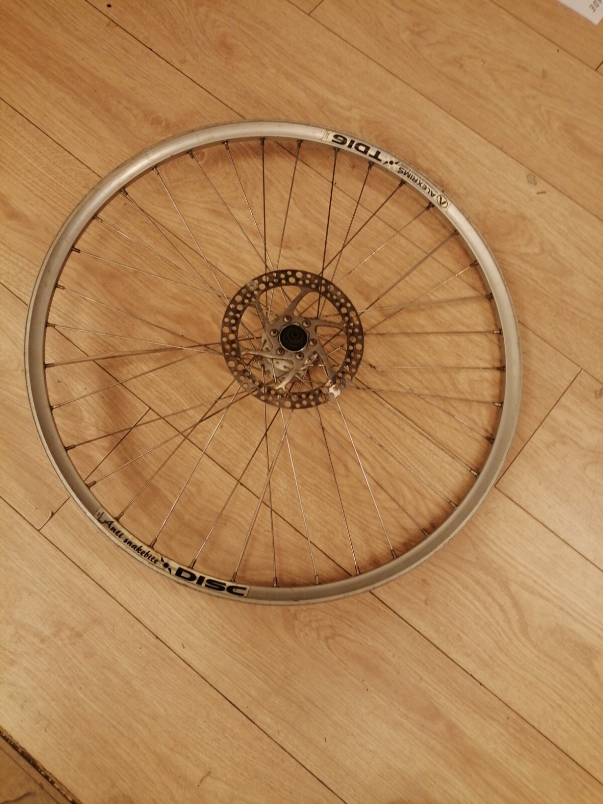 retro MTB front disc wheel alexrims TD16 anti snakebite 26'' | eBay