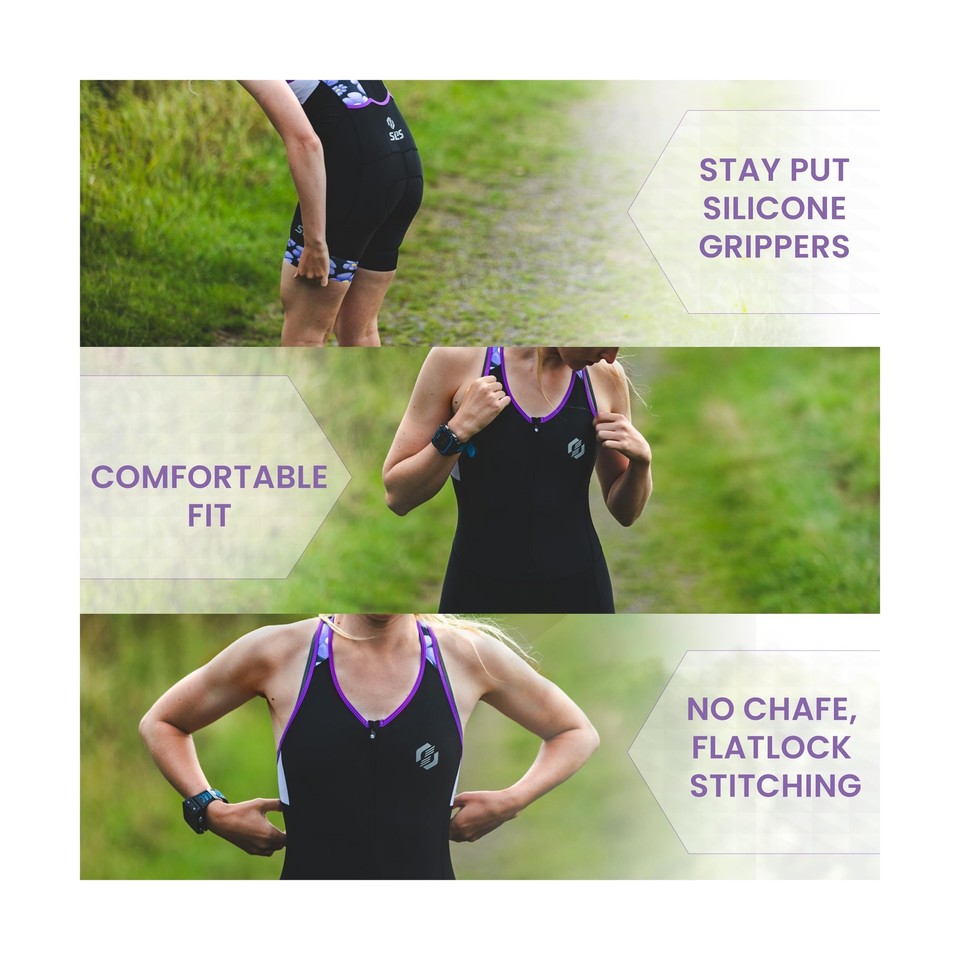 Triathlon Suit Women - One Piece Trisuit Women - Durable FRT Female Tri ...