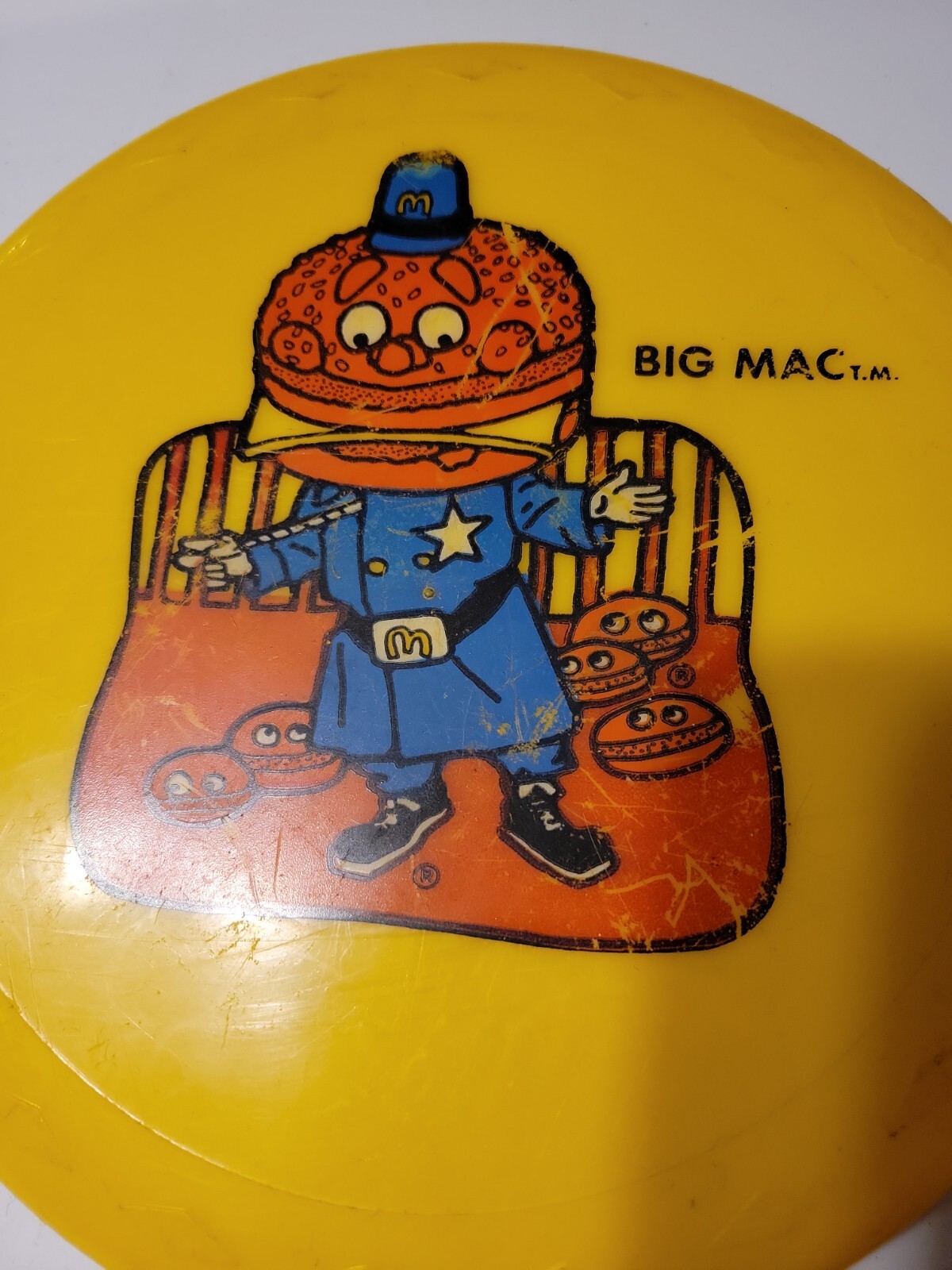 Vintage 1970's McDonald's Officer Big Mac Yellow Frisbee | eBay