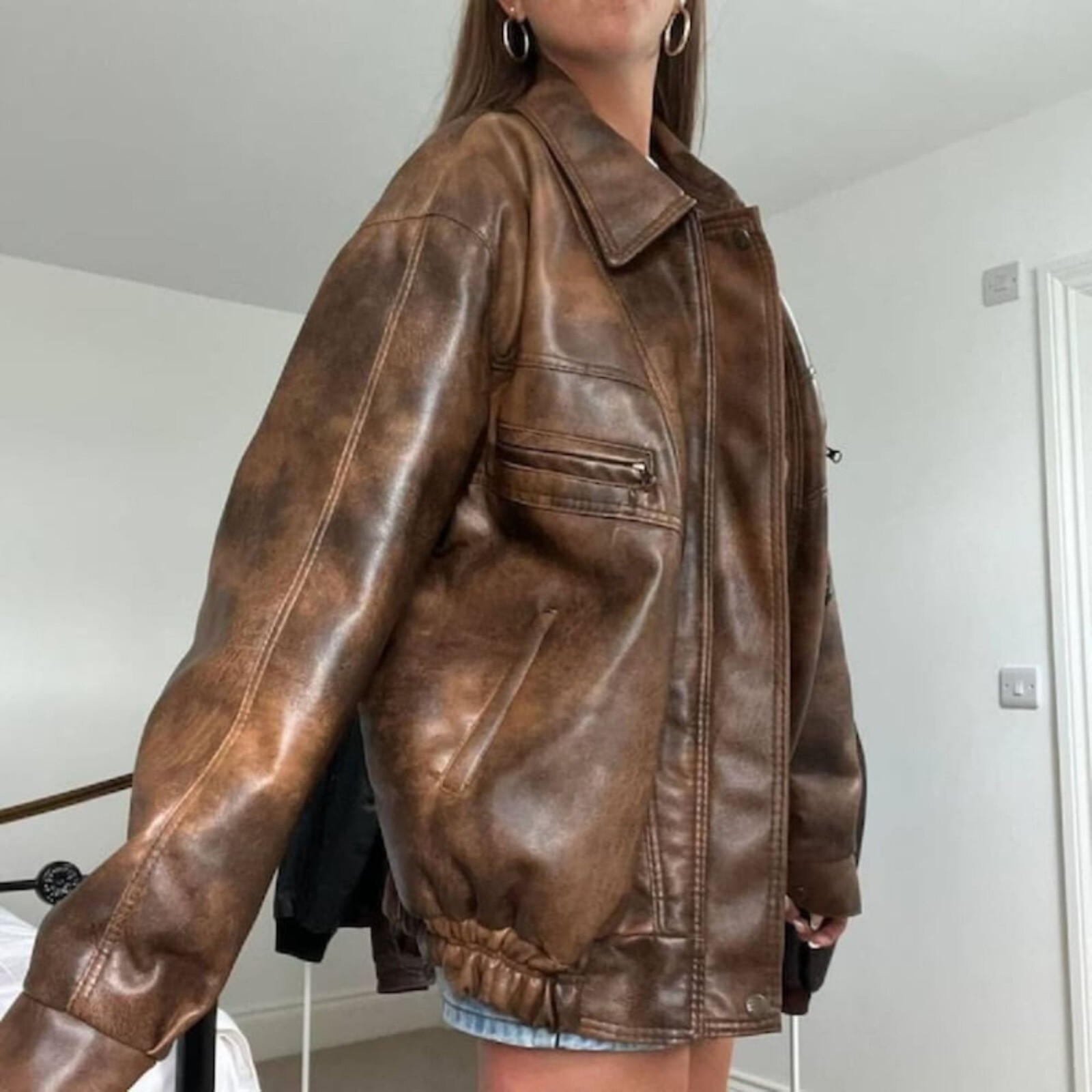 Women's Brown A2 Super Cop Military Jacket | 60's Vintage Style ...