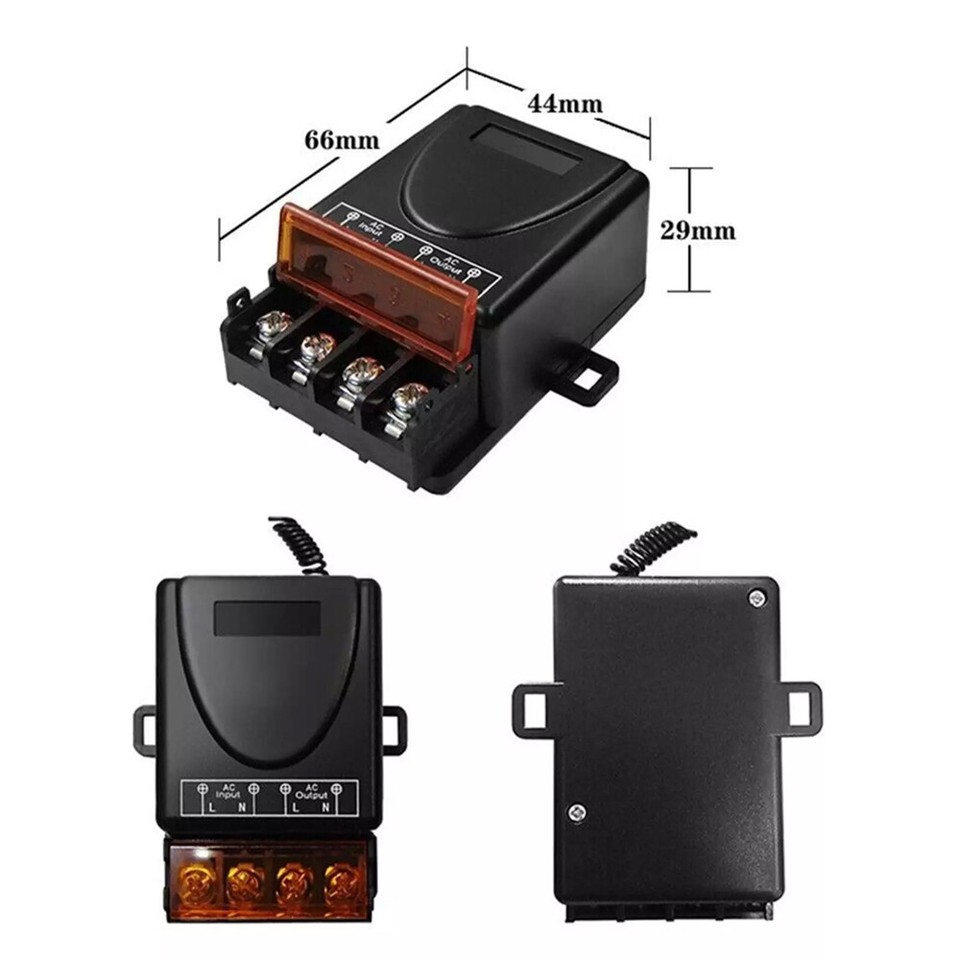 AC Wireless Remote 110V-240V 30A RF Relay Control Remote Switch 433Mhz ...