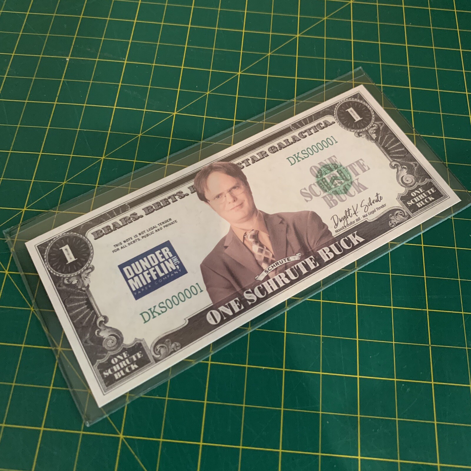 Collectible Novelty Dwight Schrute Buck Dollar Bill with Case The ...