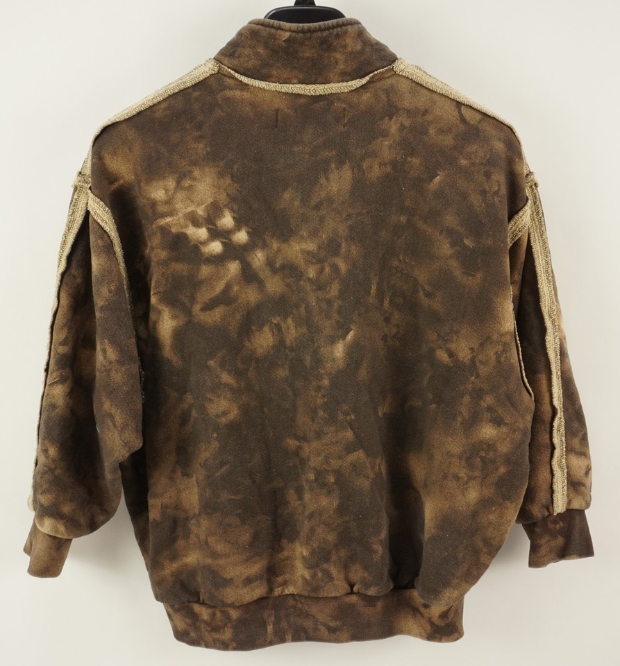 Darc Sport Brown Acid Wash Distressed Wolf Snap Pullover Medium She 339 ...