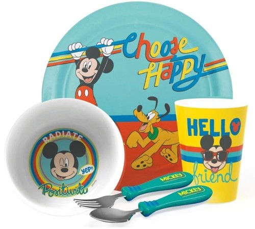 MICKEY MOUSE 5 PIECE DINNERWARE SET 707849131048| eBay