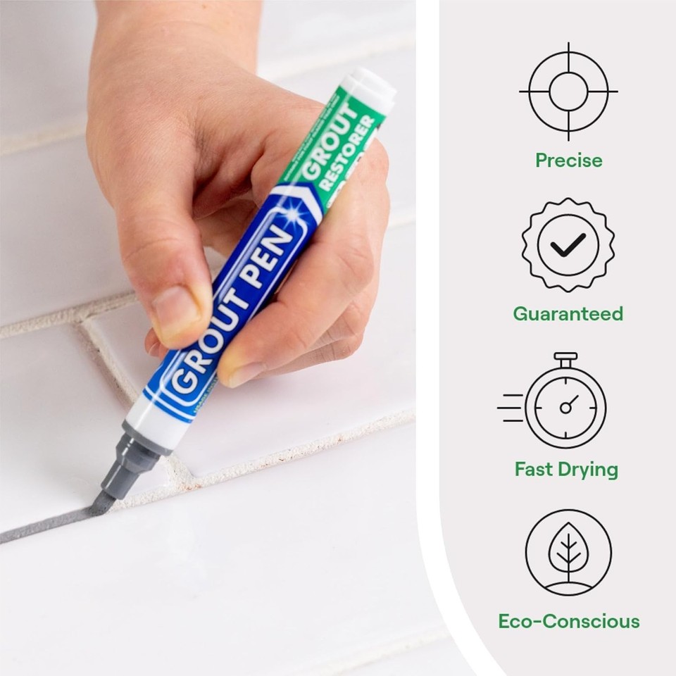 Grout Pen Grey Tile Paint Marker: Waterproof Grout Paint, Tile Grout ...