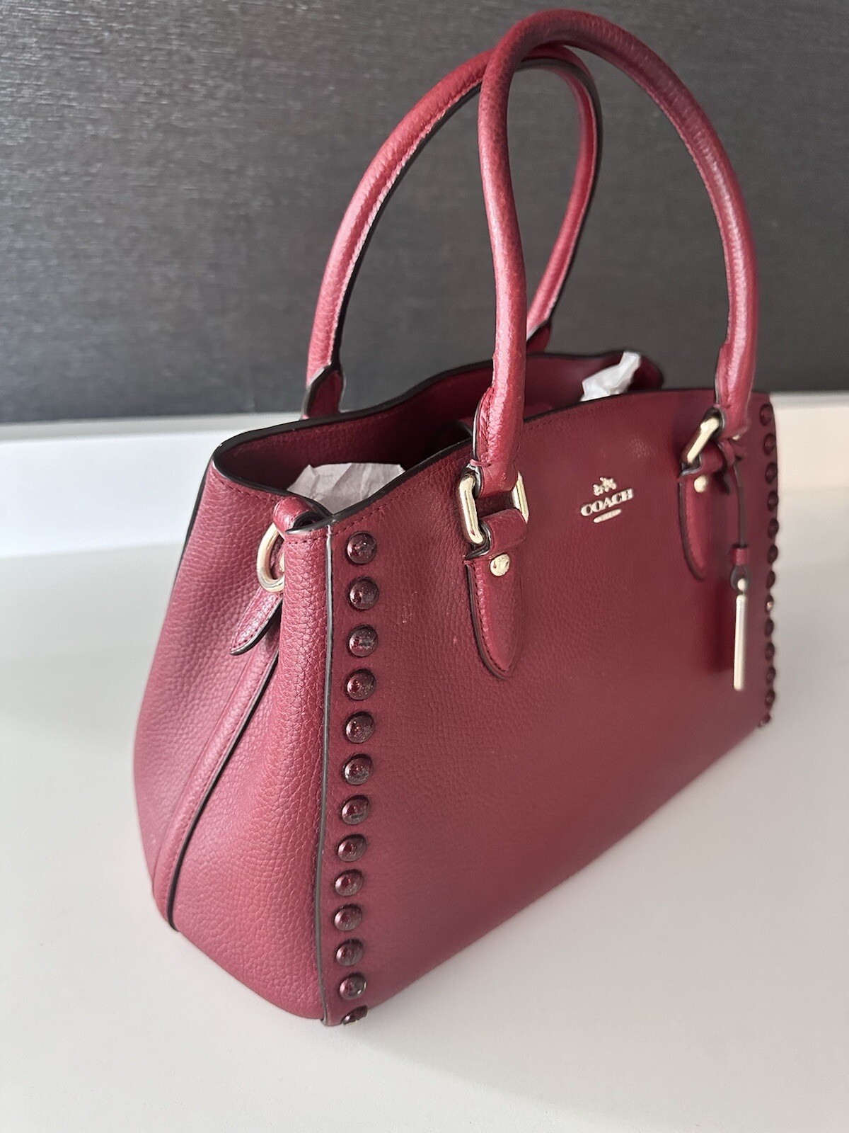 coach Red Leather satchel bags for women | eBay