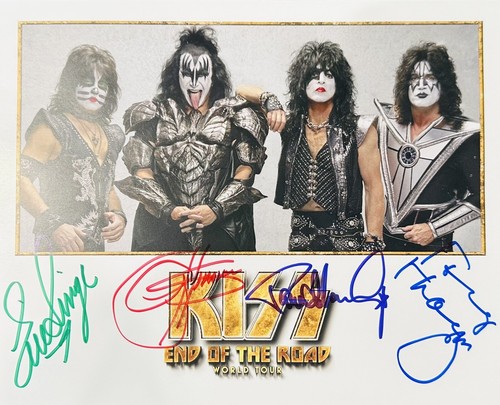 KISS Signed Photo End of the Road VIP Gene Simmons Paul Stanley +2 ...