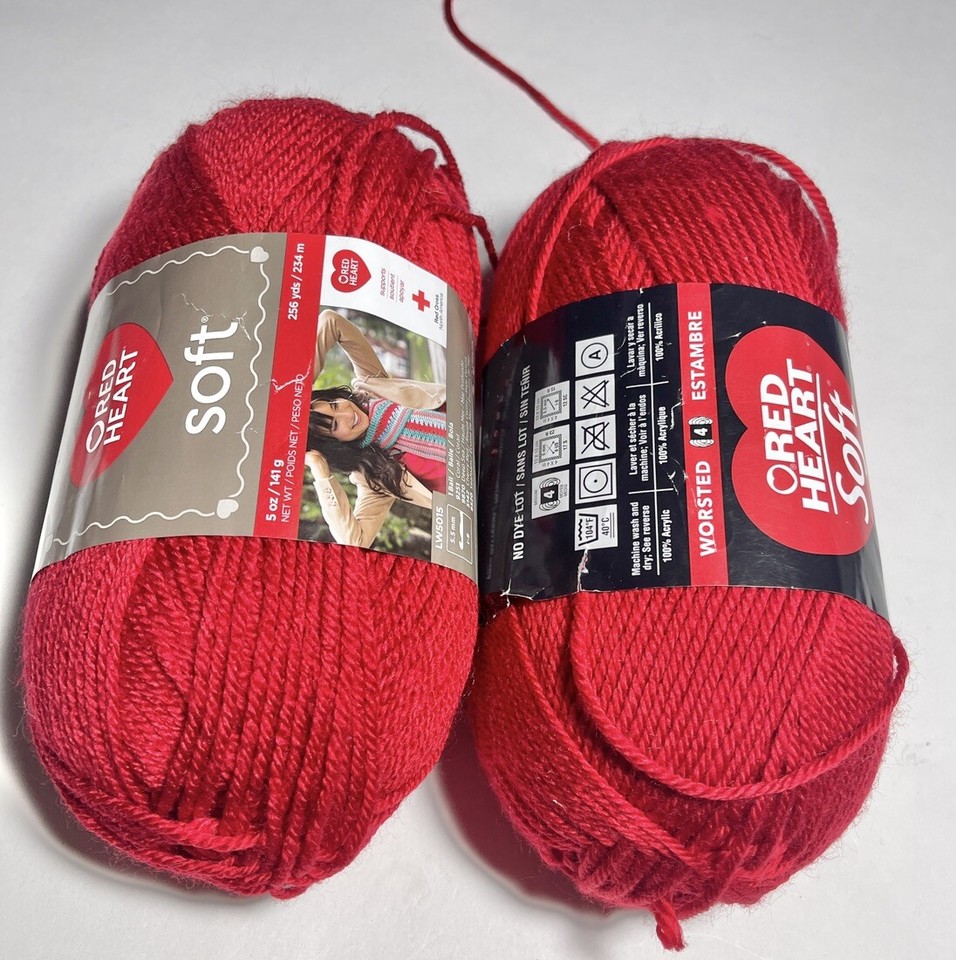 RED HEART -SOFT 1pk. REALLY RED. I Combine Shipping See Details. | eBay