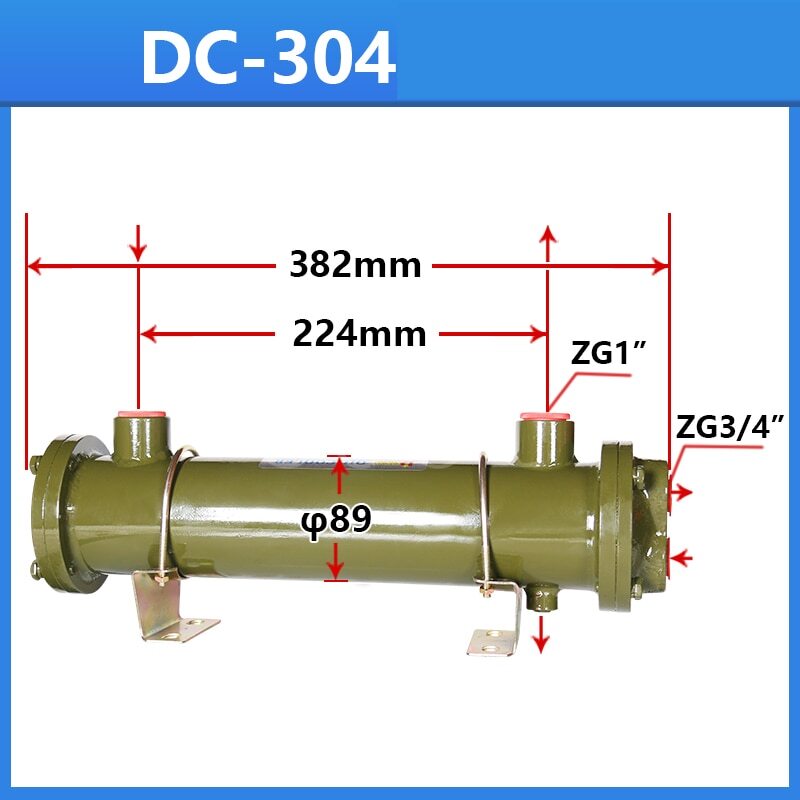 DC-303 Hydraulic Oil Water Cooler Tubular Oil Radiator Injection ...