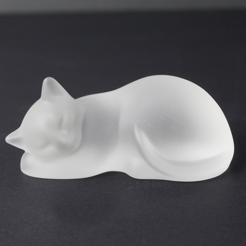 Lenox Frosted Crystal Sleeping Cat Figurine | eBay
