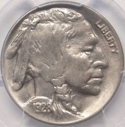 1928 D BUFFALO NICKEL, CHOICE UNCIRCULATED, GEM QUALITY, PCGS GRADED ...