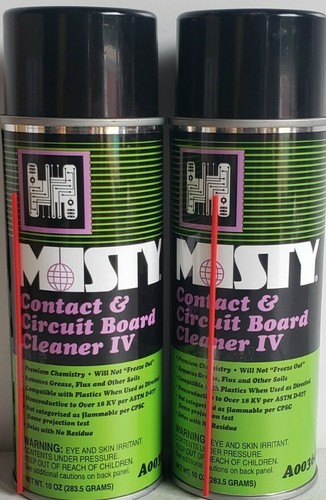 2 MISTY A00369 Contact & Circuit Board Cleaner IV Spray Aerosol Can ...
