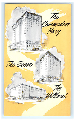 Postcard OH Toledo Hotels Commodore Perry Secor Willard Ad Card Ohio ...