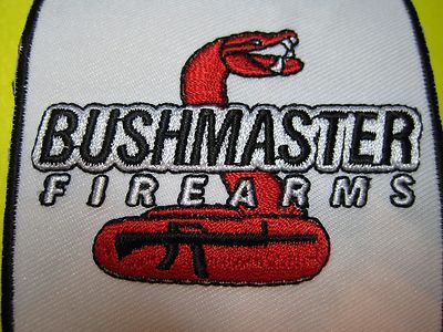 BUSHMASTER FIREARMS VEST PATCH 3 X 3 INCH SEW ON GUN PATCH HOOK OPTION ...
