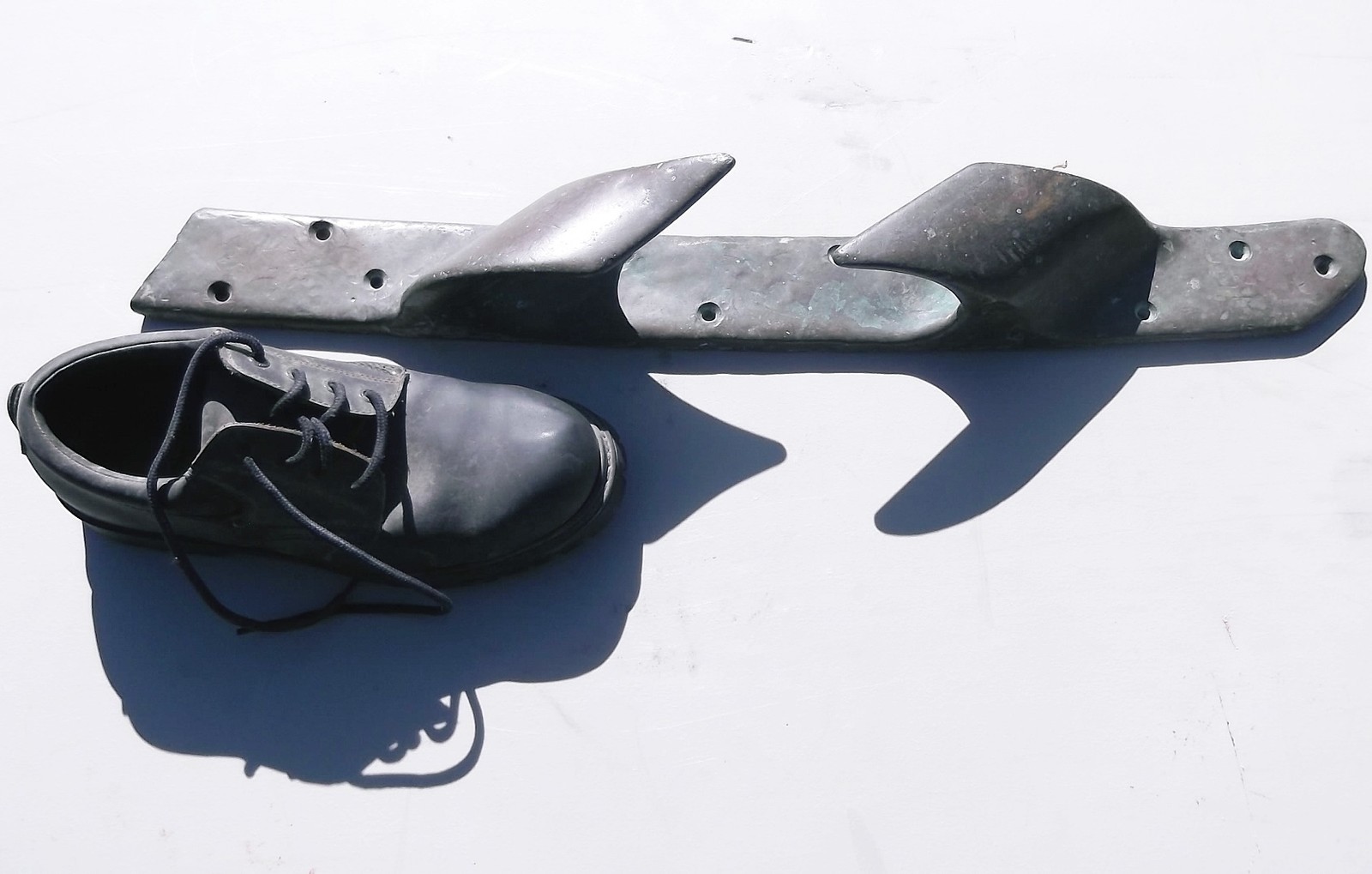 1902 HUGE 31" US NAVY TORPEDO BOAT BRONZE CHOCK CLEAT Antique Vtg ...