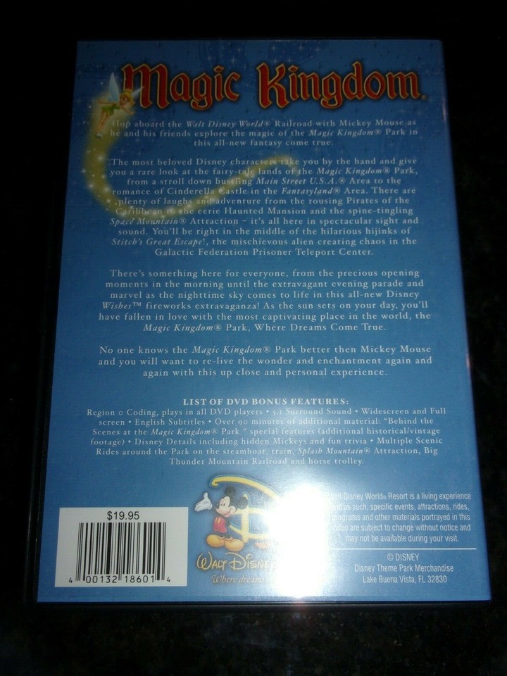 DISNEY'S MAGIC KINGDOM- DVD - USED - VERY GOOD CONDITION | eBay