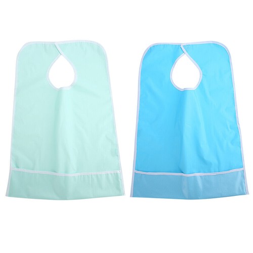 Waterproof Adult Elder Mealtime Eating Bib Clothes Clothing Protector ...