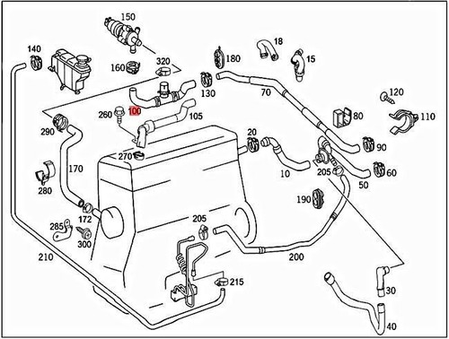 Genuine MERCEDES A209 C209 CL203 S203 W203 C-CLASS W203 Hose 2038300796 ...