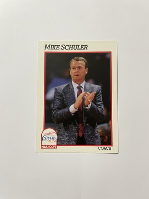 1991-92 NBA Hoops Basketball Card #232 Mike Schuler Coach Los Angeles ...