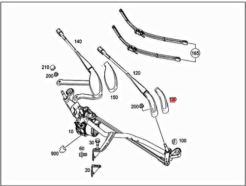 Genuine MERCEDES A205 C205 S205 For drivers side Cover wiper arm ...