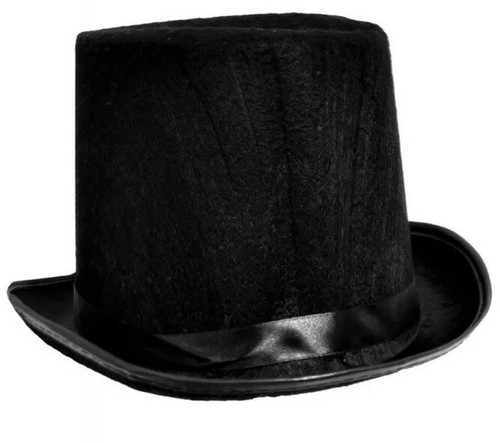 6pce Top Hat Black W24xD27xH18cm Magician Trilby Fedora Dance Costume ...